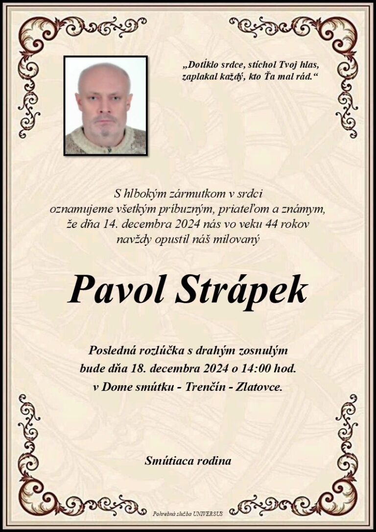 Pavol Strápek » Mesto Trenčín