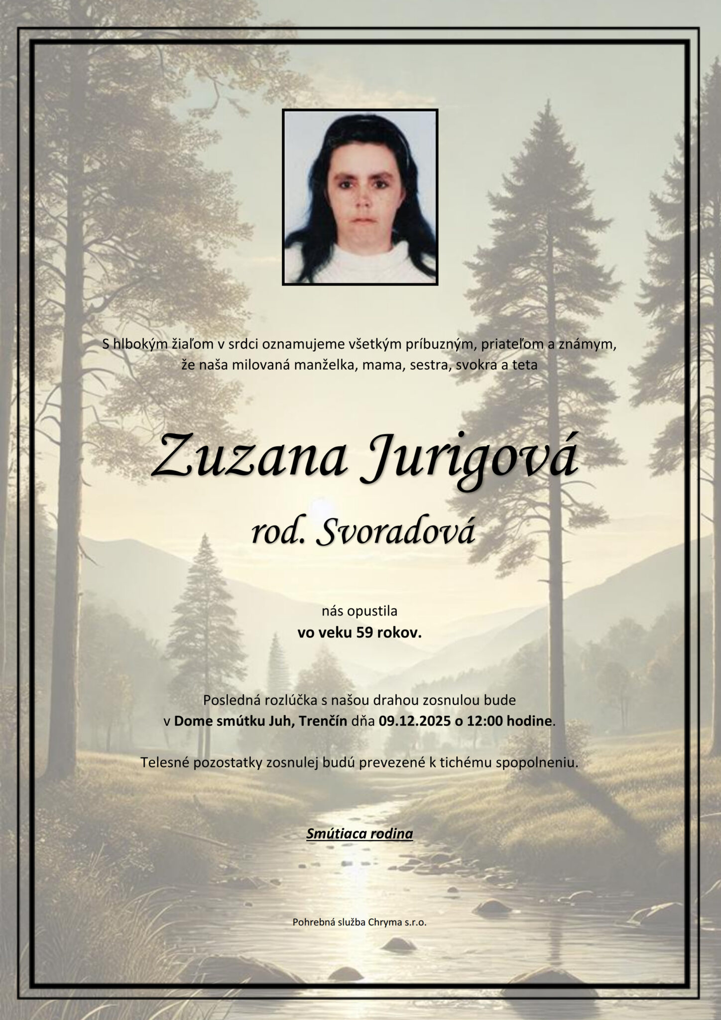 Zuzana Jurigová rod. Svoradová » Mesto Trenčín