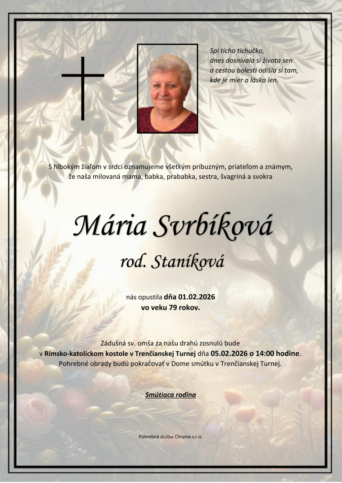 Mária Svrbíková rod. Staníková » Mesto Trenčín
