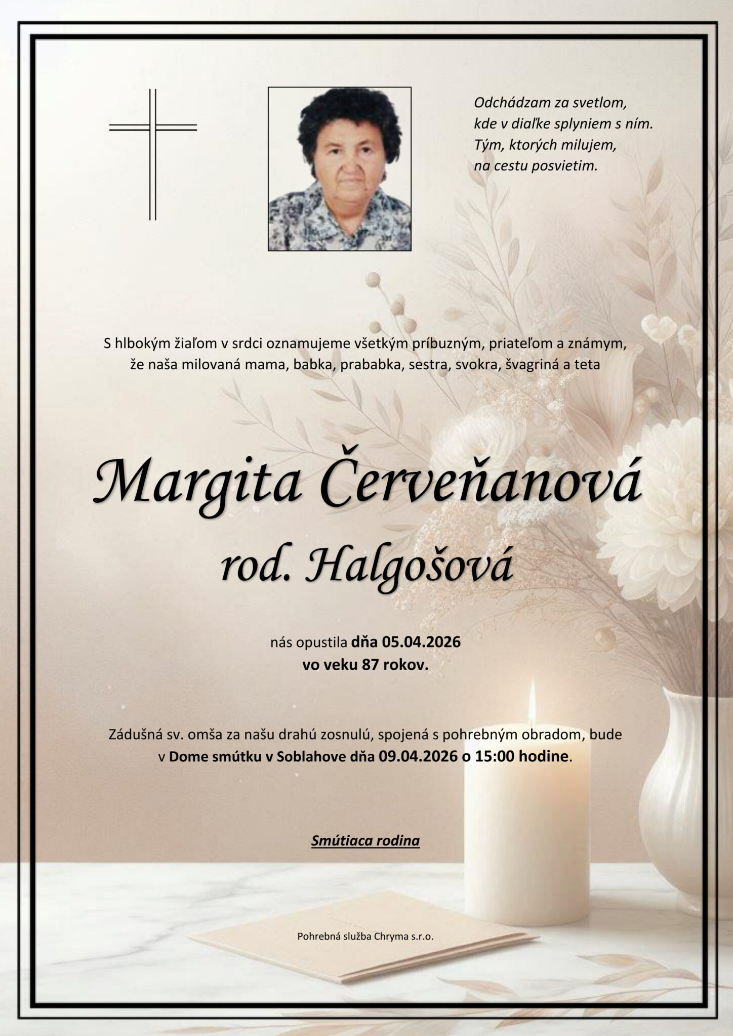 Margita Červeňanová rod. Halgošová » Mesto Trenčín